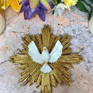 Holy Spirit Wall Plaque Trinity Dove Religious Art - Etsy