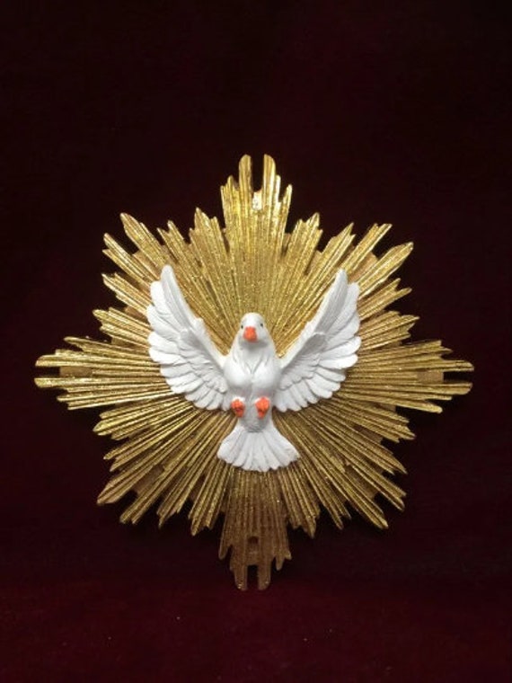 Holy Spirit Wall Plaque Trinity Dove Religious Art | Etsy