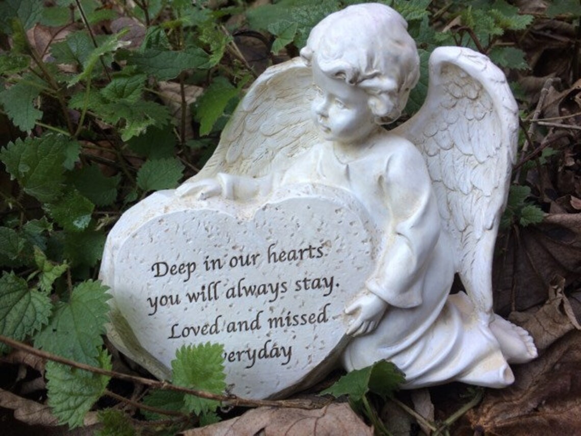 Memorial Graveside Peaceful Angel Plaque Sculpture Grave - Etsy UK