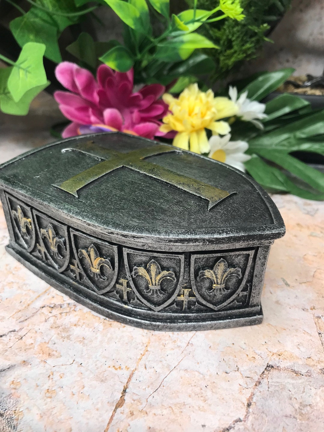 Antique Effect Medieval Style Knight Templar Shield Fleur De Lys ...