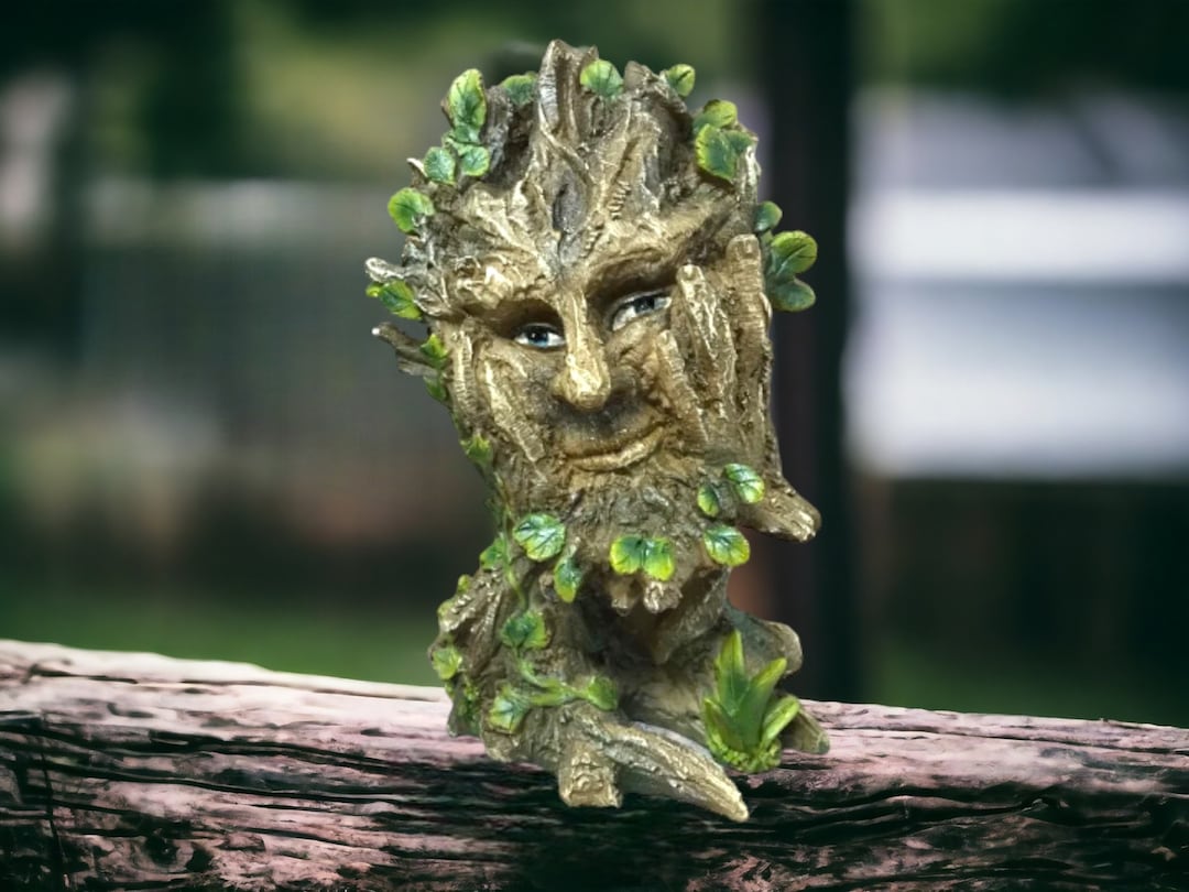 Rustic Druid Wiccan Tree Man Garden Sculpture Nature-inspired Outdoor ...