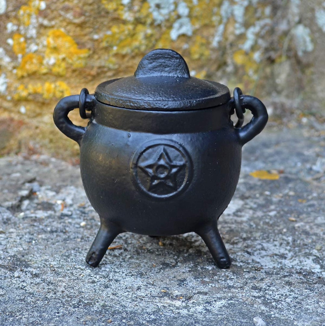 Cast Iron Cauldron Pentagram Wiccan Supplies Pagan Gift Altar - Etsy UK