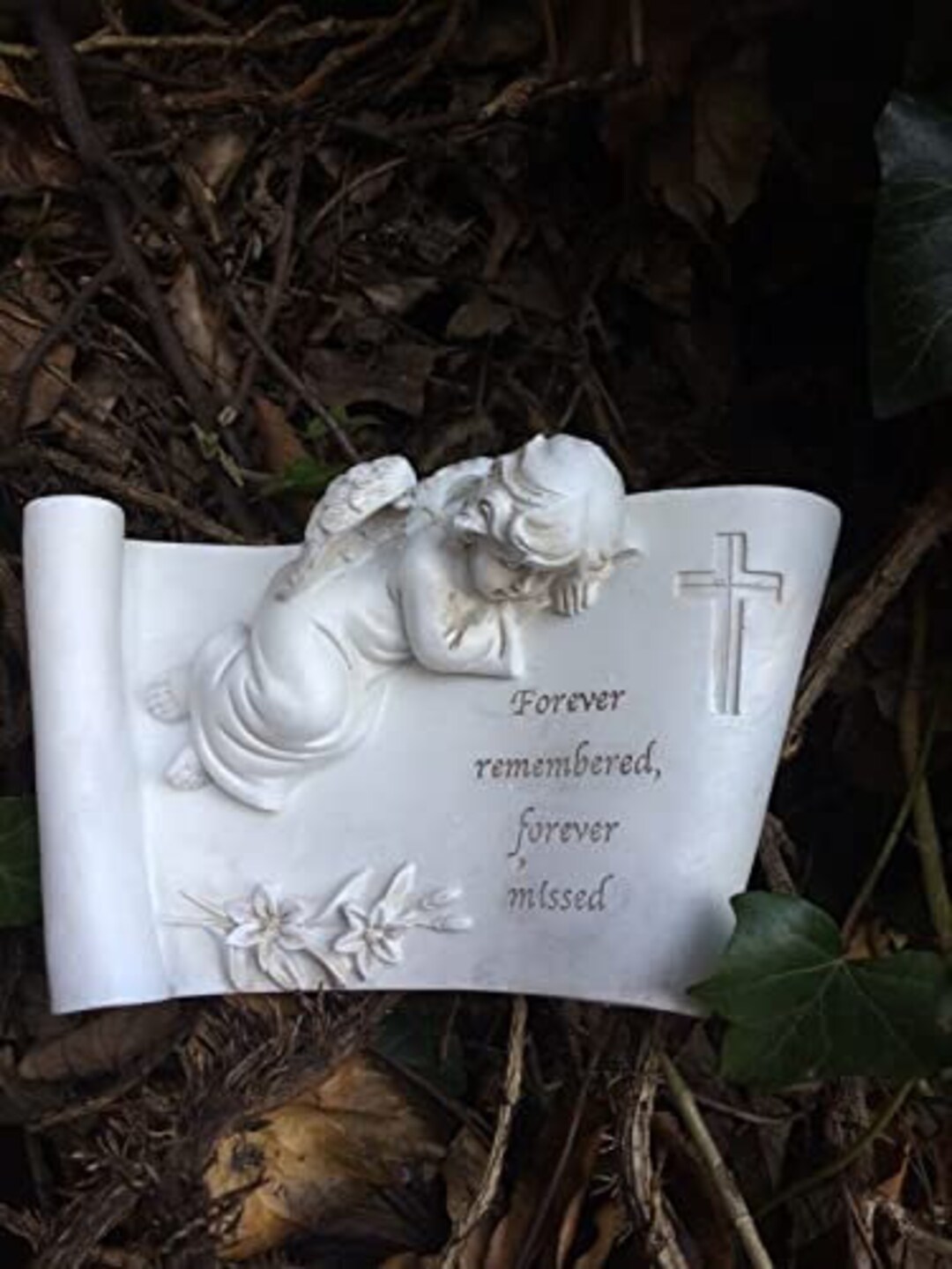 Serene Angel Figurine With Loving Message: Beautiful Grave - Etsy