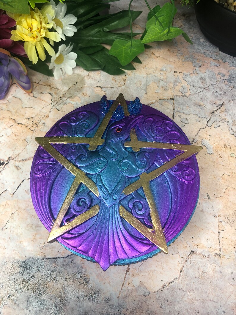 Celtic Bird Pentagram Box Wiccan Pagan Altar Decoration - Etsy