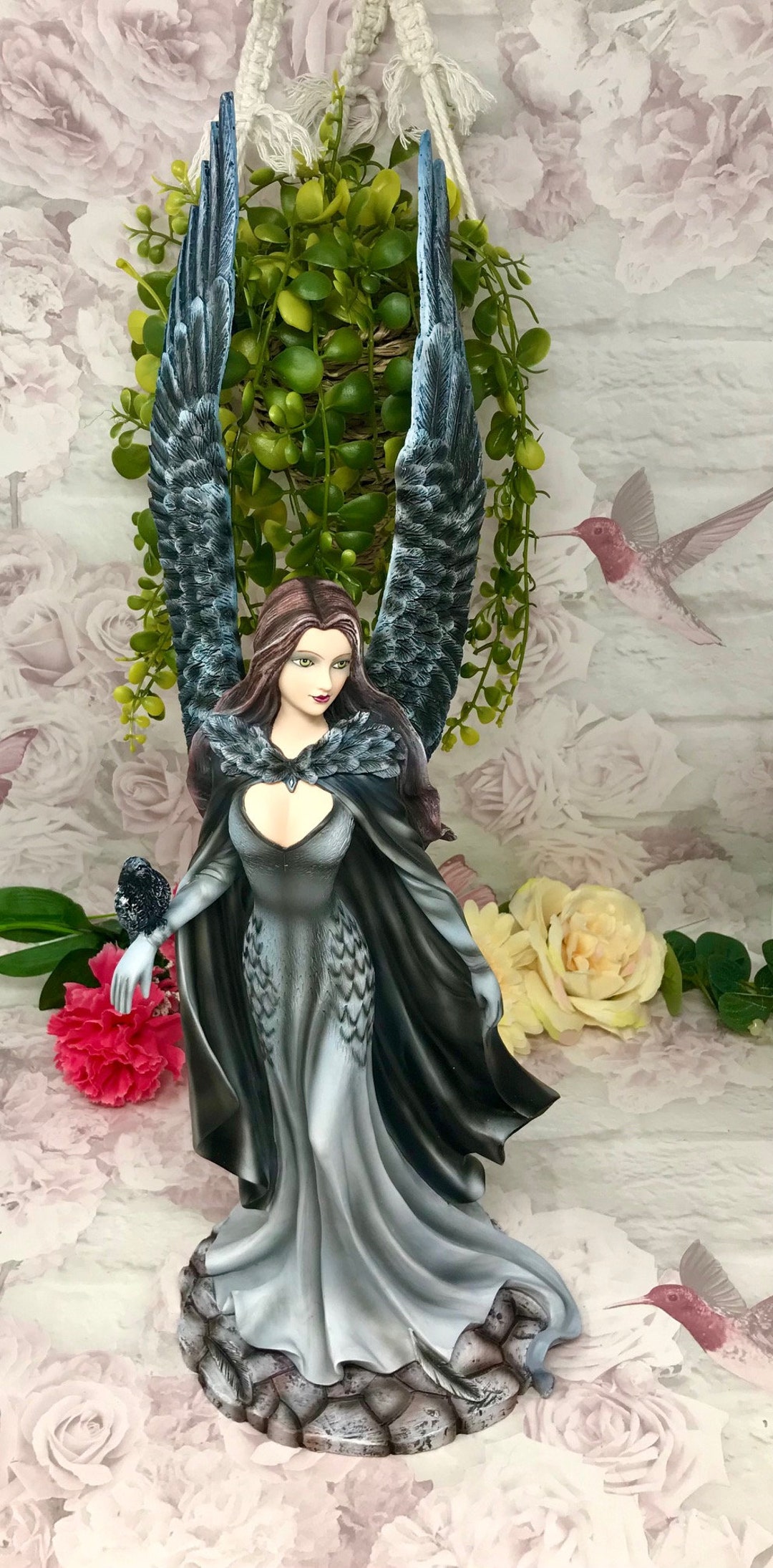 Large Dark Gothic Angel Sculpture Statue Mythical Creatures Figure Gift ...