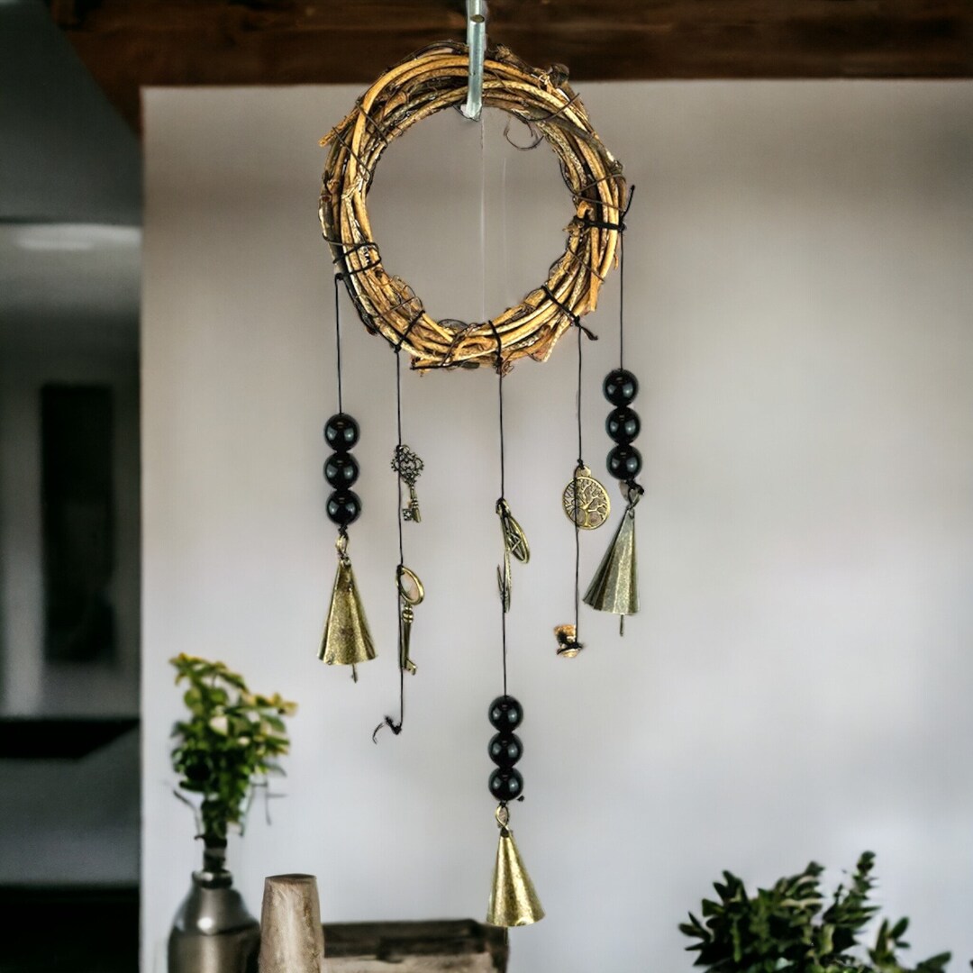 Enchanted Wicker Tree of Life Protection Bells Rustic - Etsy