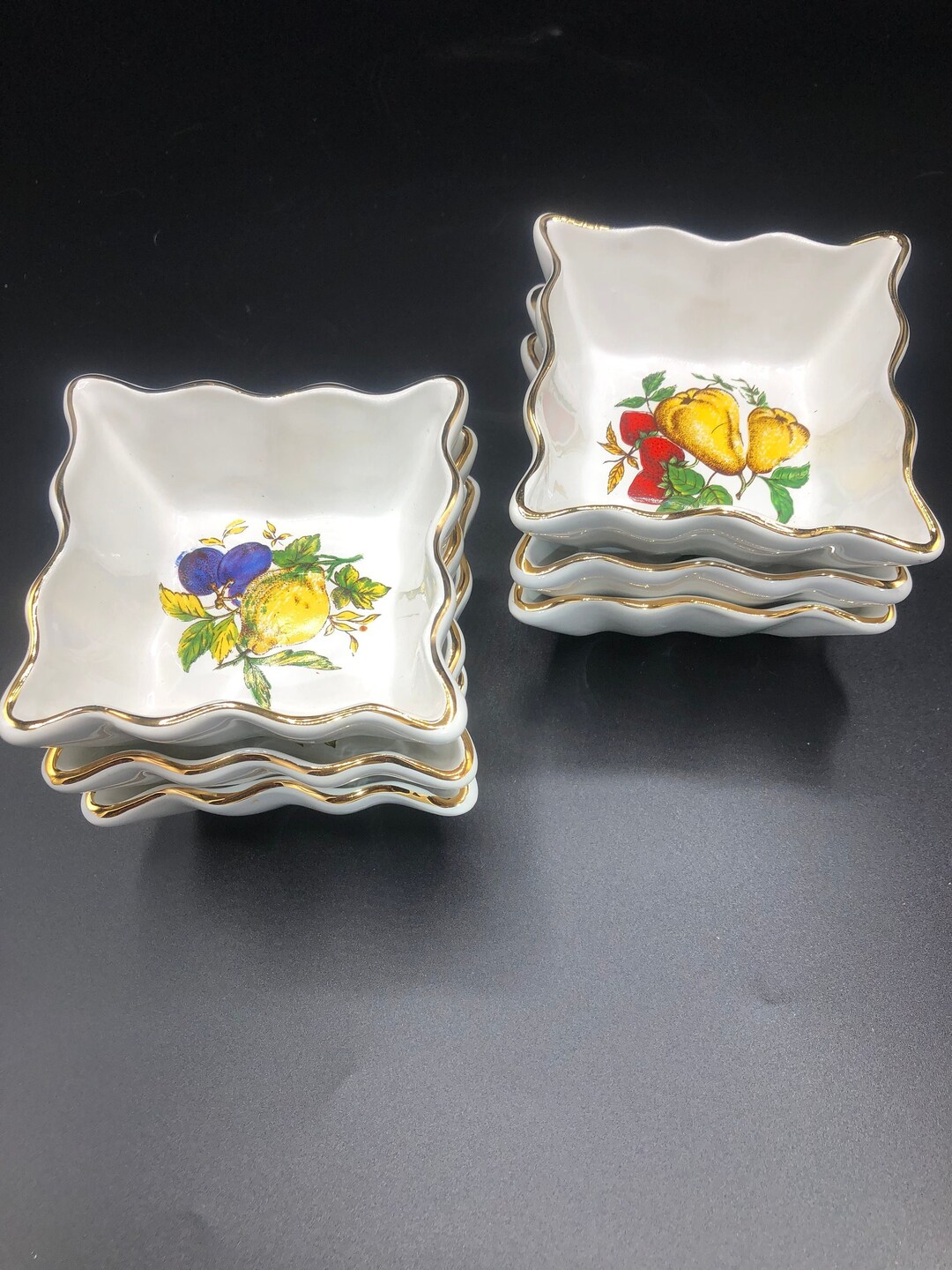 Set of 6 Fruit Dishes - Etsy