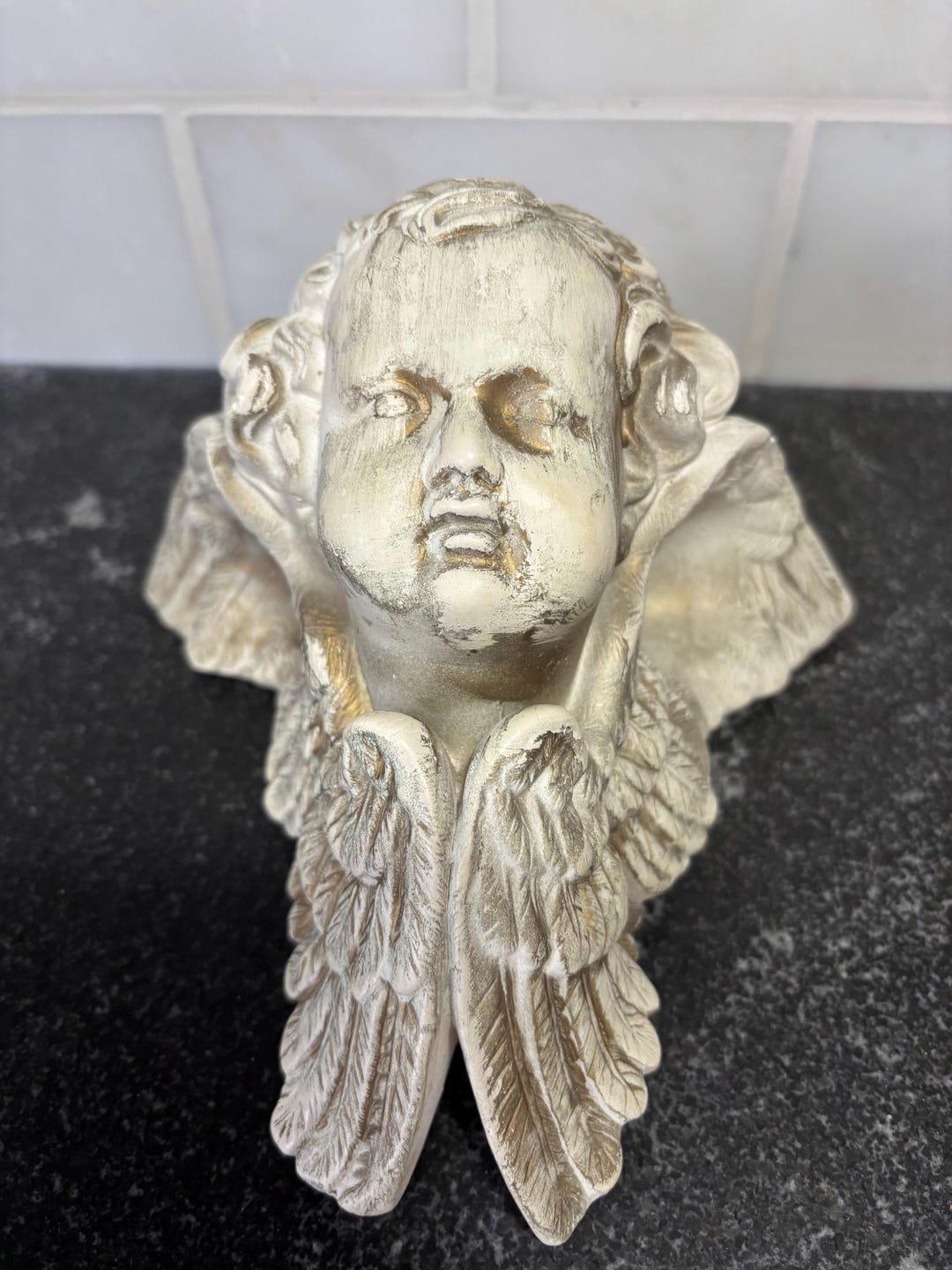 Ceramic Cherub Head Figurine - Etsy