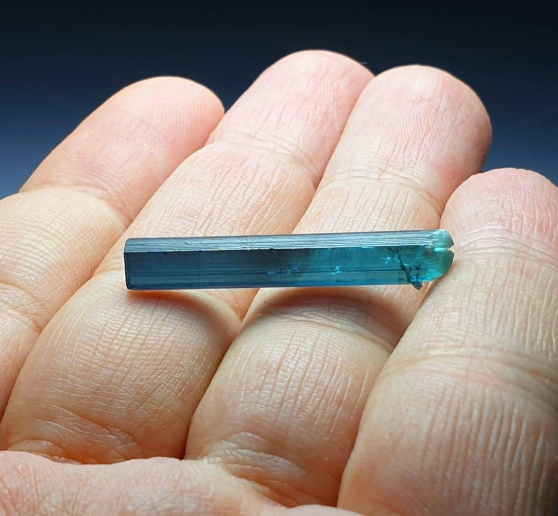 Beautiful indicolite color tourmaline crystal | Etsy