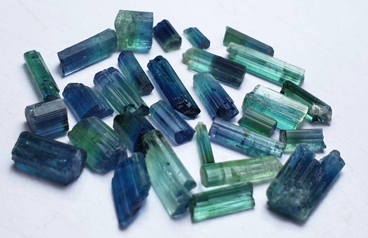 Beautiful Indicolite Color Tourmaline Small Spray Shape - Etsy