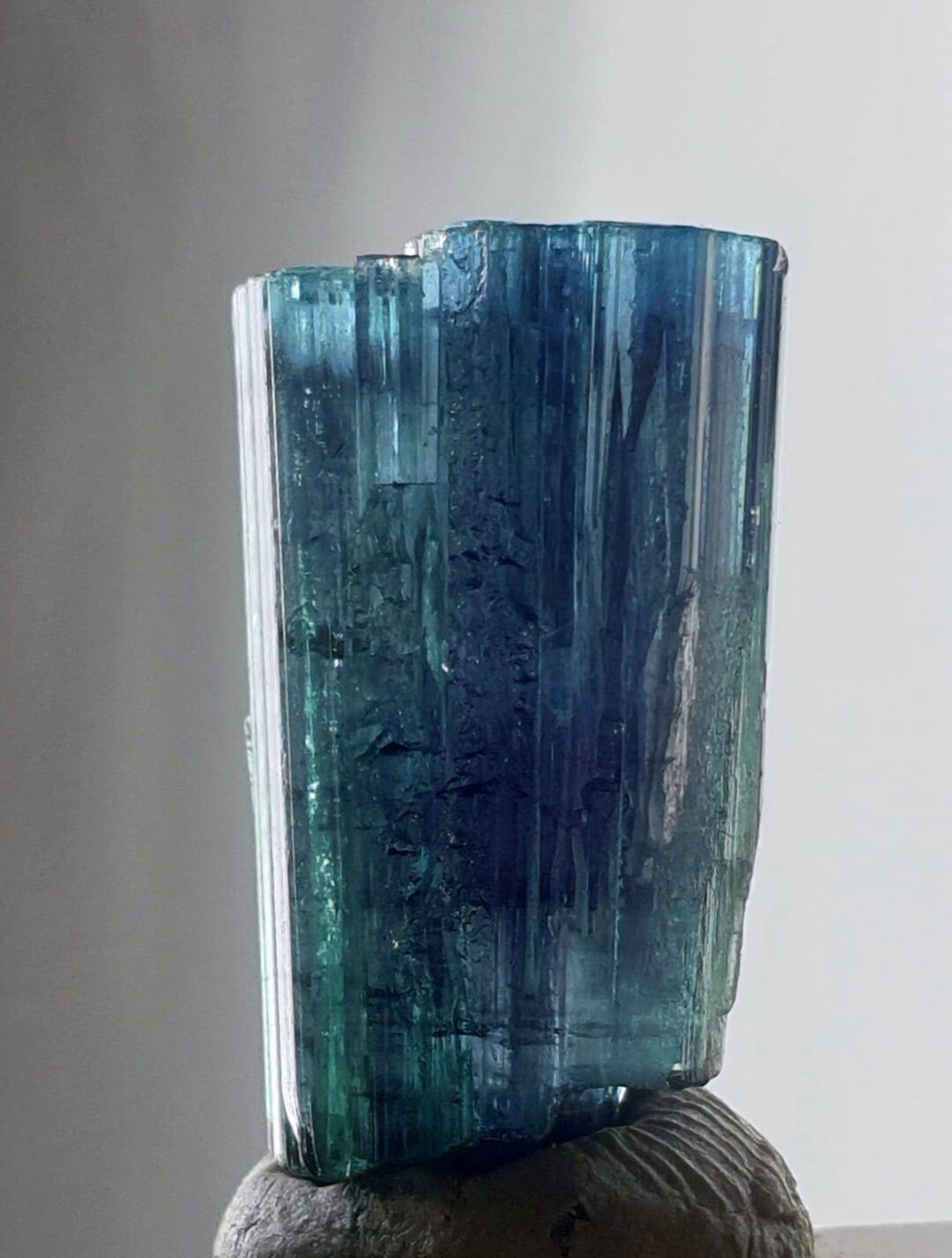 Beautiful Indicolite Color Tourmaline Stepwise Crystal - Etsy