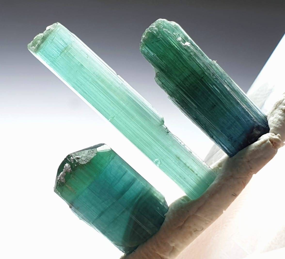 Beautiful sky blue and indicolite color tourmaline crystals | Etsy