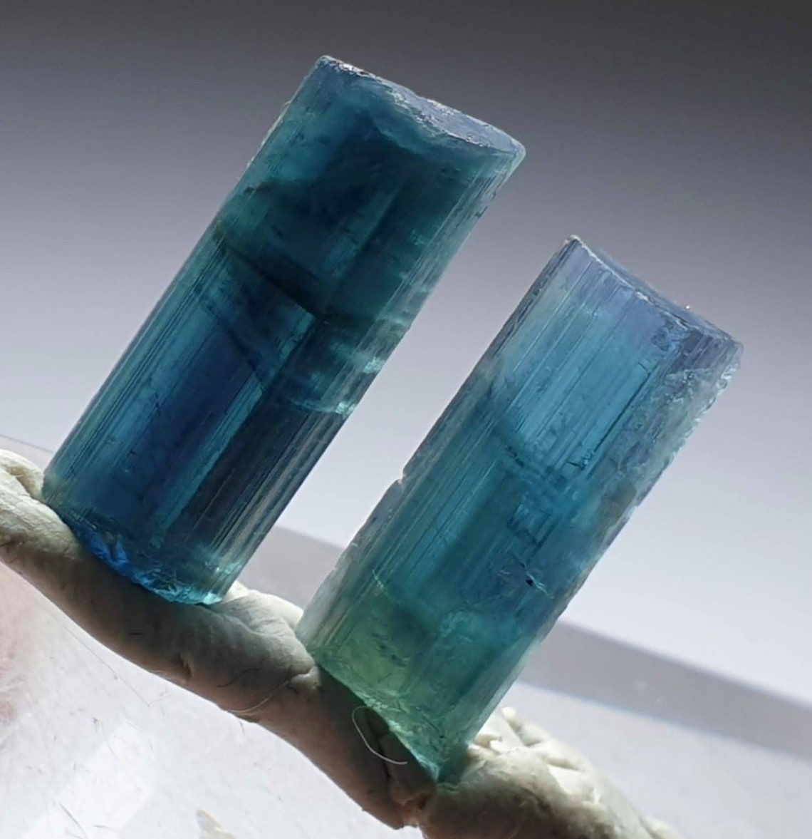 Beautiful Indicolite Color Tourmaline Crystals 2 Pieces - Etsy