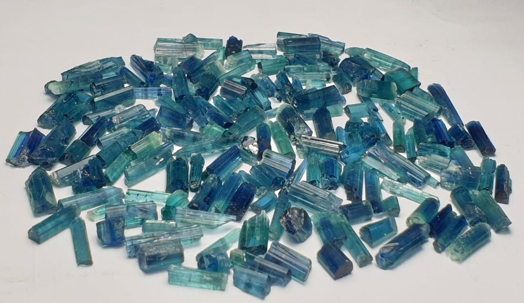 Beautiful Natural Color Indicolite Tourmaline Small Size Crystals - Etsy