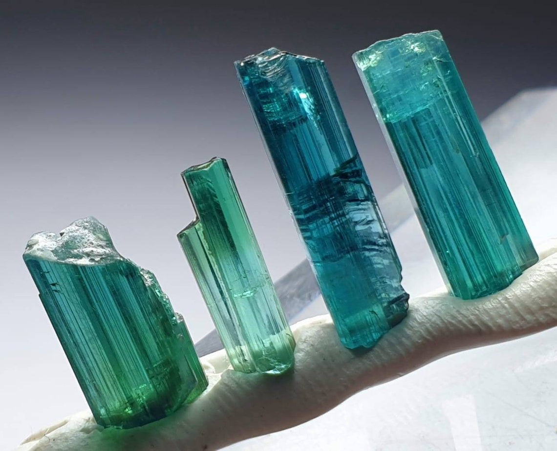 Beautiful Indicolite Color Tourmaline Cluster Shape Crystals - Etsy UK