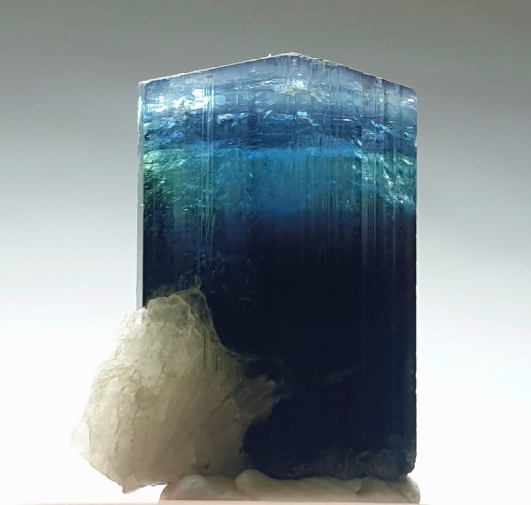 Beautiful Blue Cap Tourmaline Combine With Albite - Etsy