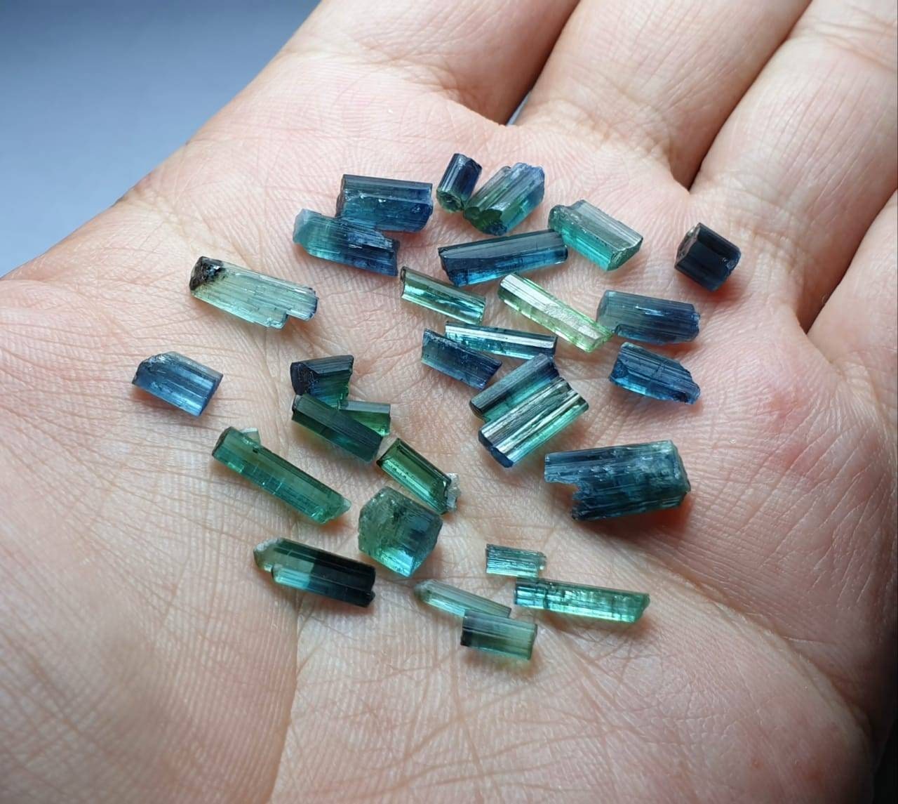 Beautiful Indicolite Color Tourmaline Small Spray Shape - Etsy