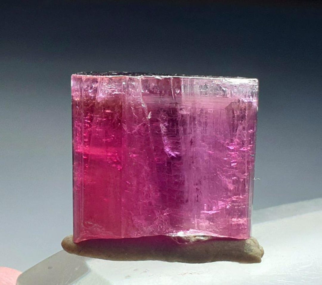 Rubilite Tourmaline Crystal, Tabular Mineral Specimen (22 Cts) - Etsy