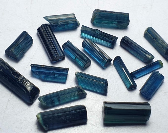 Beautiful Indicolite Color Tourmaline Crystals - Etsy