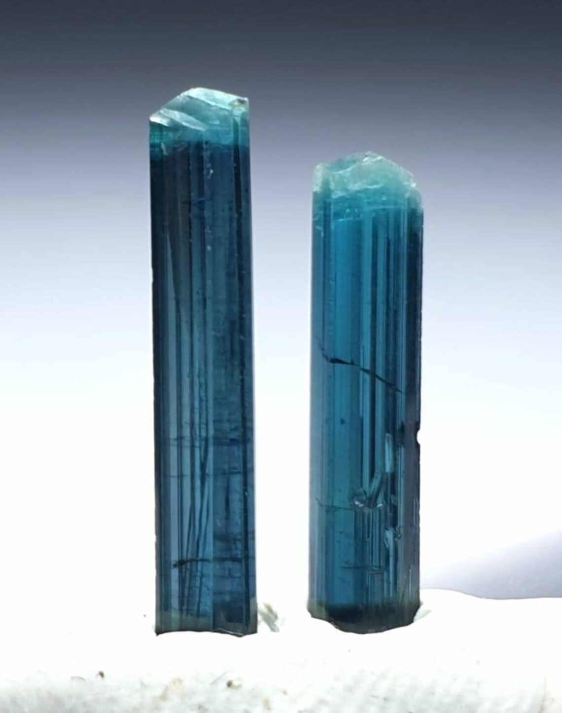 Cristales de turmalina indicolita de primera calidad - Etsy España