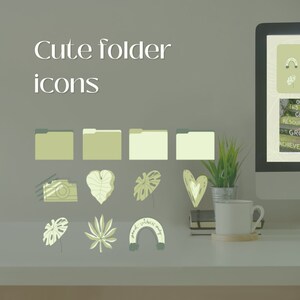 2022 Sage Green Desktop Organizer Bundle | Desktop Wallpaper, Folder ...