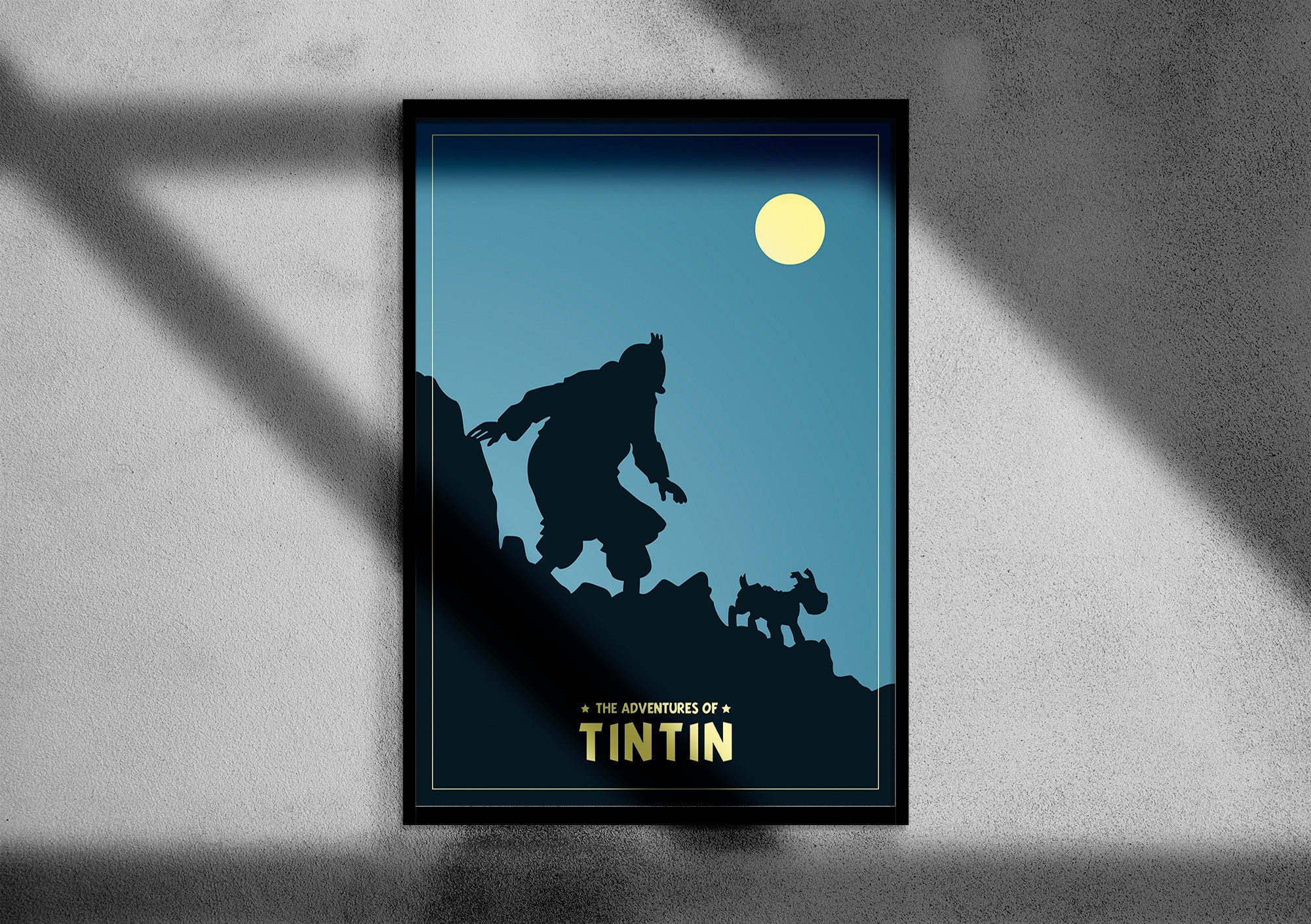 Tintin Poster Tintin Print Tintin and Snowy Adventures of | Etsy