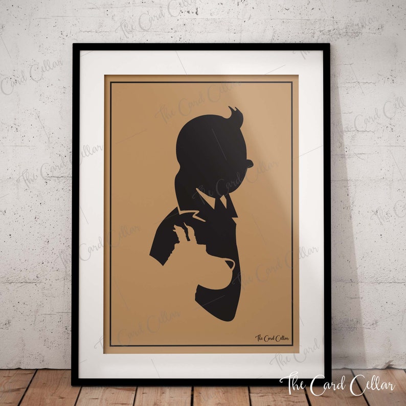 Tintin and Snowy Poster: Minimalist Retro Comic Art (digital Download ...