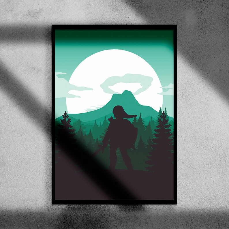 Zelda Breath of the Wild Hyrule Map Poster: Gamer Room Decor (digital ...