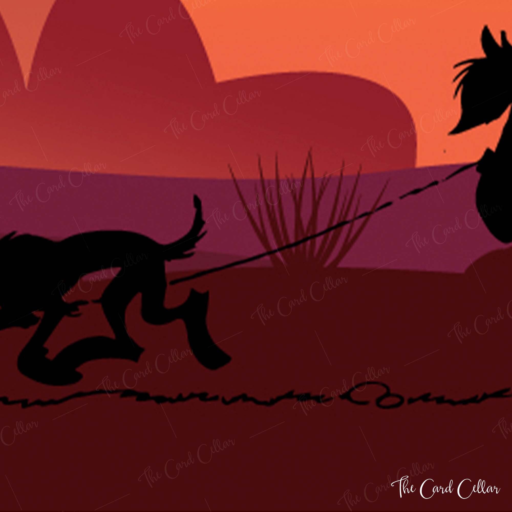Lucky Luke Cowboy Sunset Art: Western Silhouette Druck (Digitaler ...