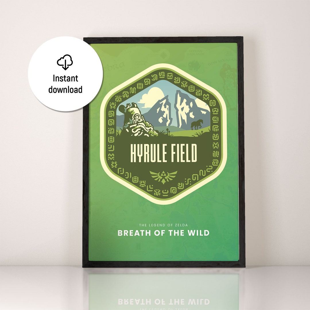 BOTW Poster, Zelda Poster, Hyrule Field Poster, Zelda Wall Art, Breath ...