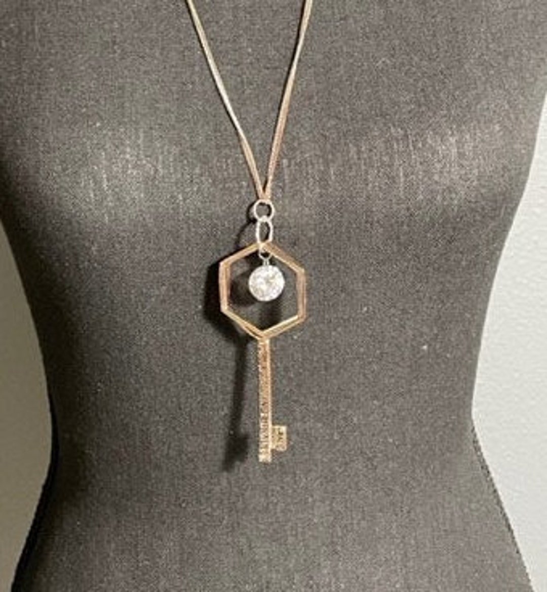 Good Works Silver and Copper Key Necklace - Etsy