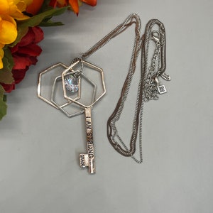 Good Works Silver and Copper Key Necklace - Etsy