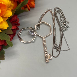 Good Works Silver and Copper Key Necklace - Etsy