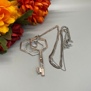 Good Works Silver and Copper Key Necklace - Etsy