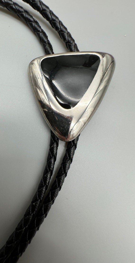 Bolo tie black and - Gem