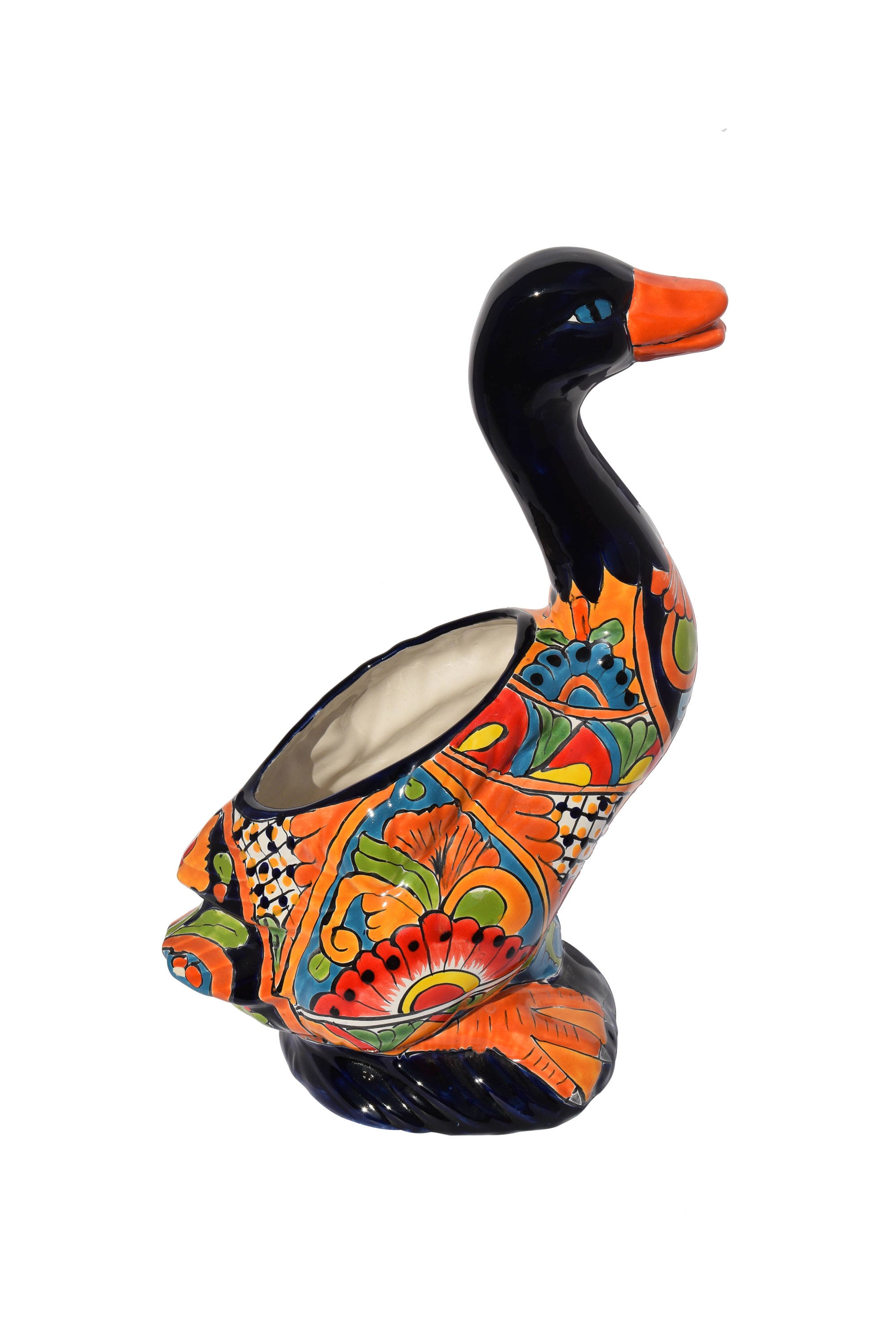 Goose Planter Talavera Ceramic Male Gander Planter Home Kitchen Patio ...