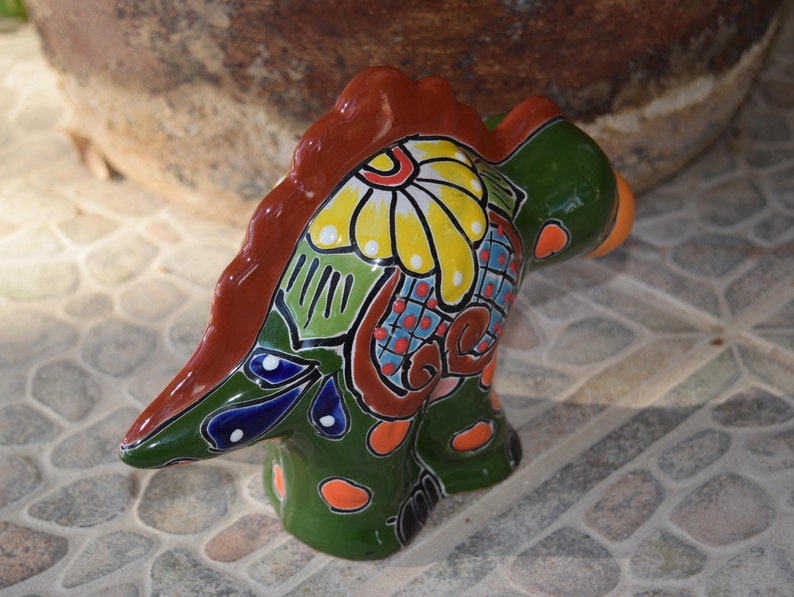 Dinosaur Coin Bank Pottery Talavera Ceramic Home Bedroom | Etsy