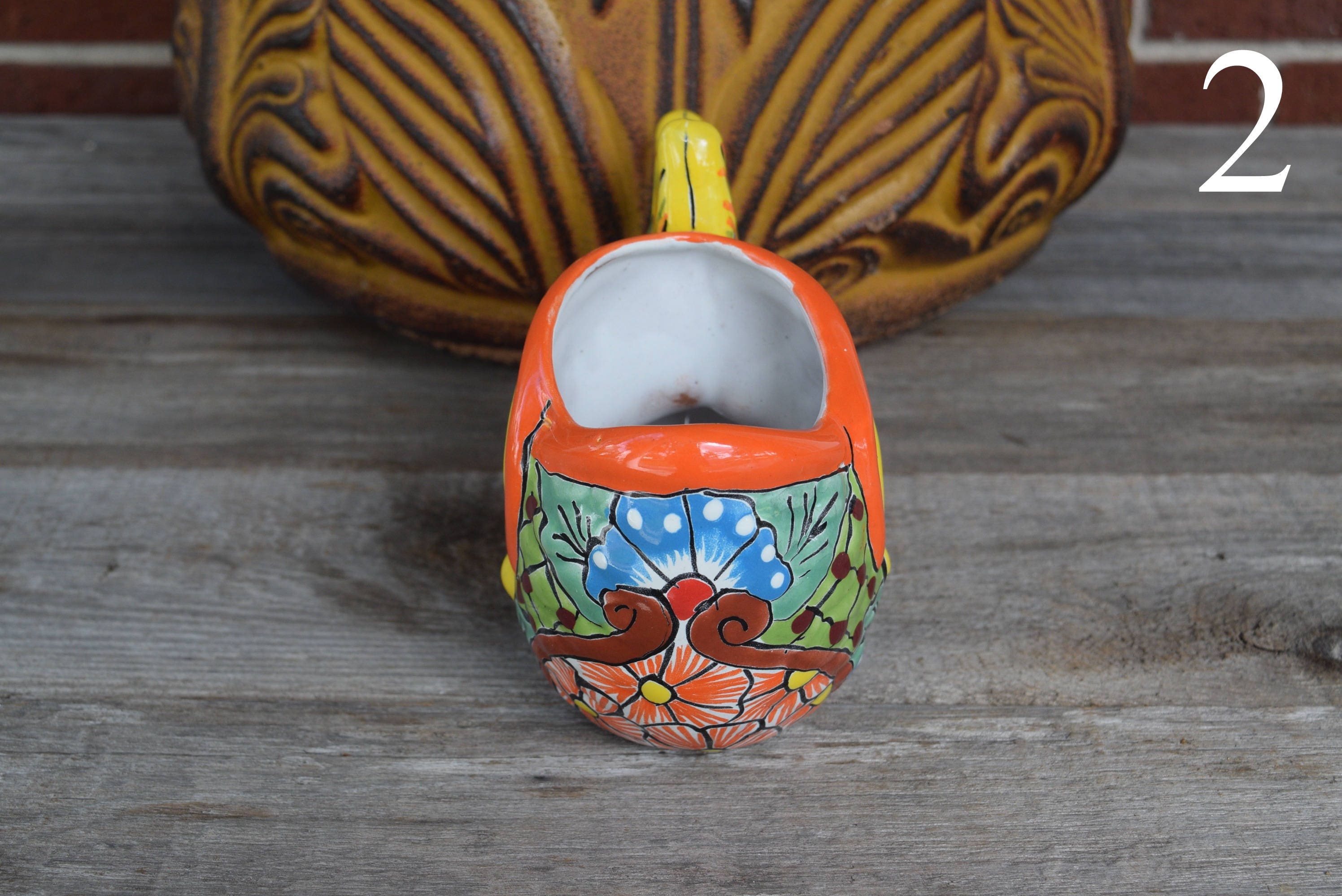 Talavera Ceramic Fish Wide Mouth Kitchen Patio Garden Pottery | Etsy