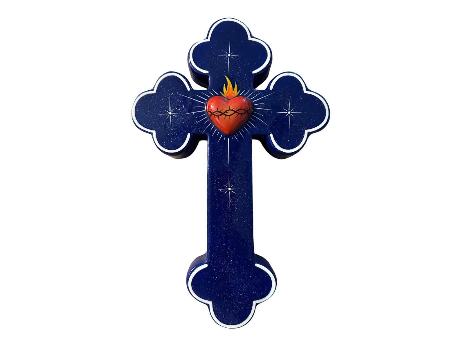 Heart Cross Ceramic Decor Artistic Cross Holy Spirit Ex - Etsy