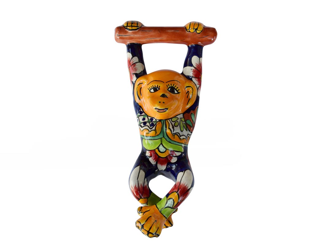 Monkey Talavera Ceramic Decoration Animal Home Kitchen Patio Garden ...
