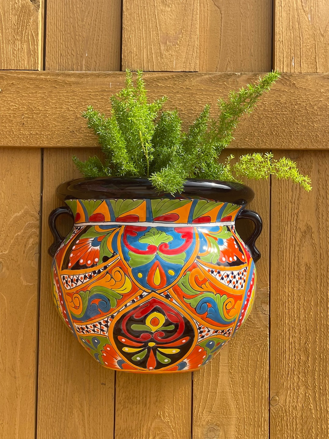 Pot Talavera Wall Planter Pottery | Ceramic Kitchen Home Patio Garden ...