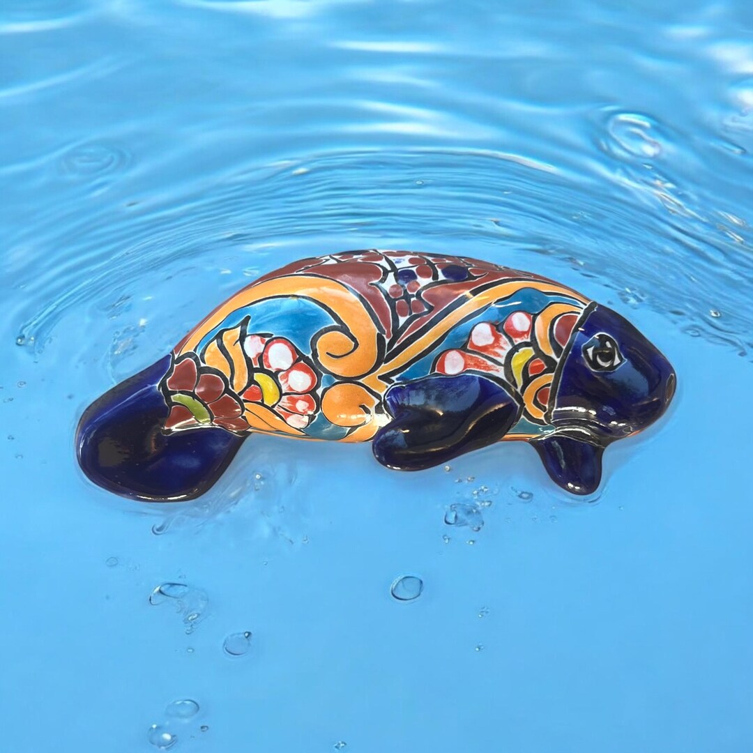Manatee Baby Talavera | Mancave Home Kitchen Patio & Garden | Pottery ...