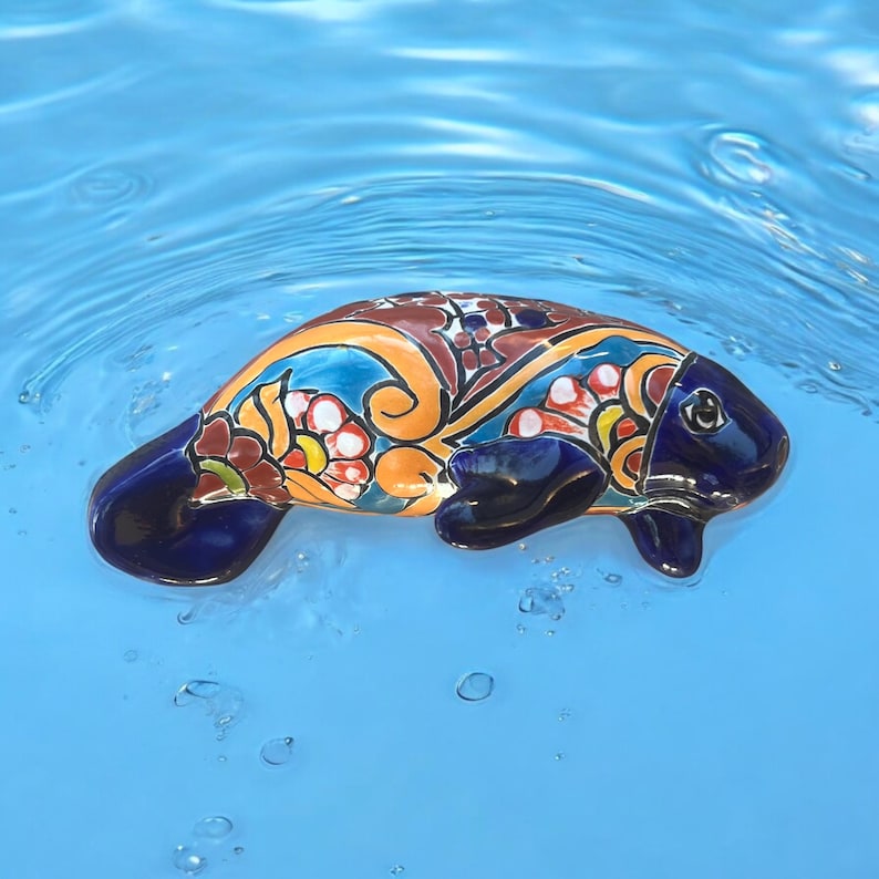 Manatee Baby Talavera | Mancave Home Kitchen Patio & Garden | Pottery ...