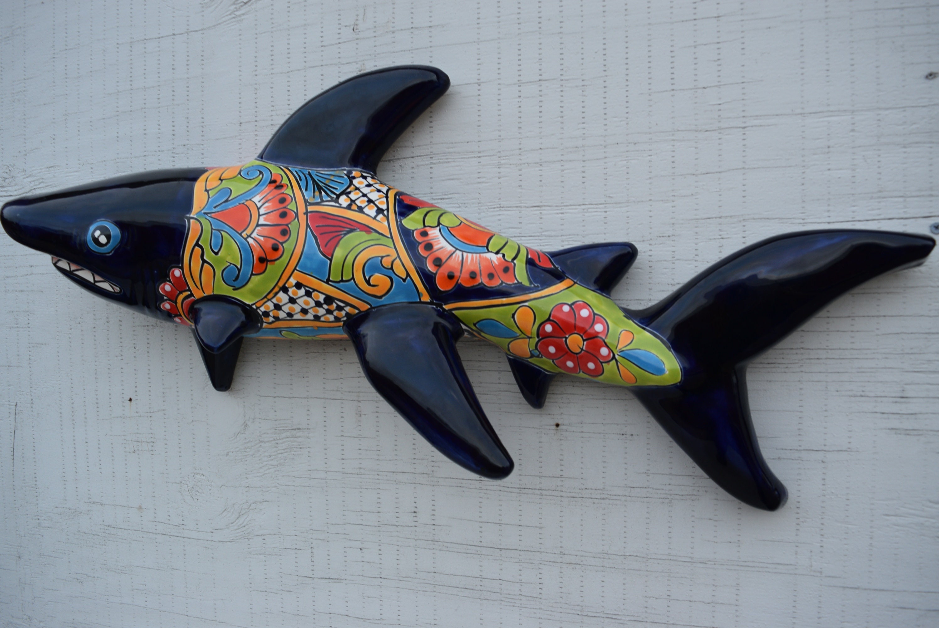 Shark Talavera Ceramics Large L 30 W 14 Depth | Etsy