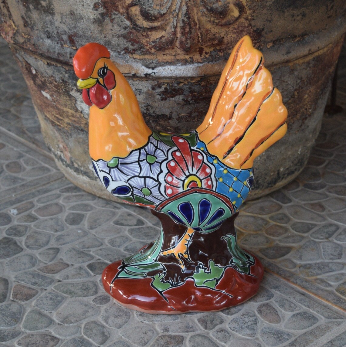 Chicken Talavera Ceramic Pottery Home Kitchen Patio Garden - Etsy