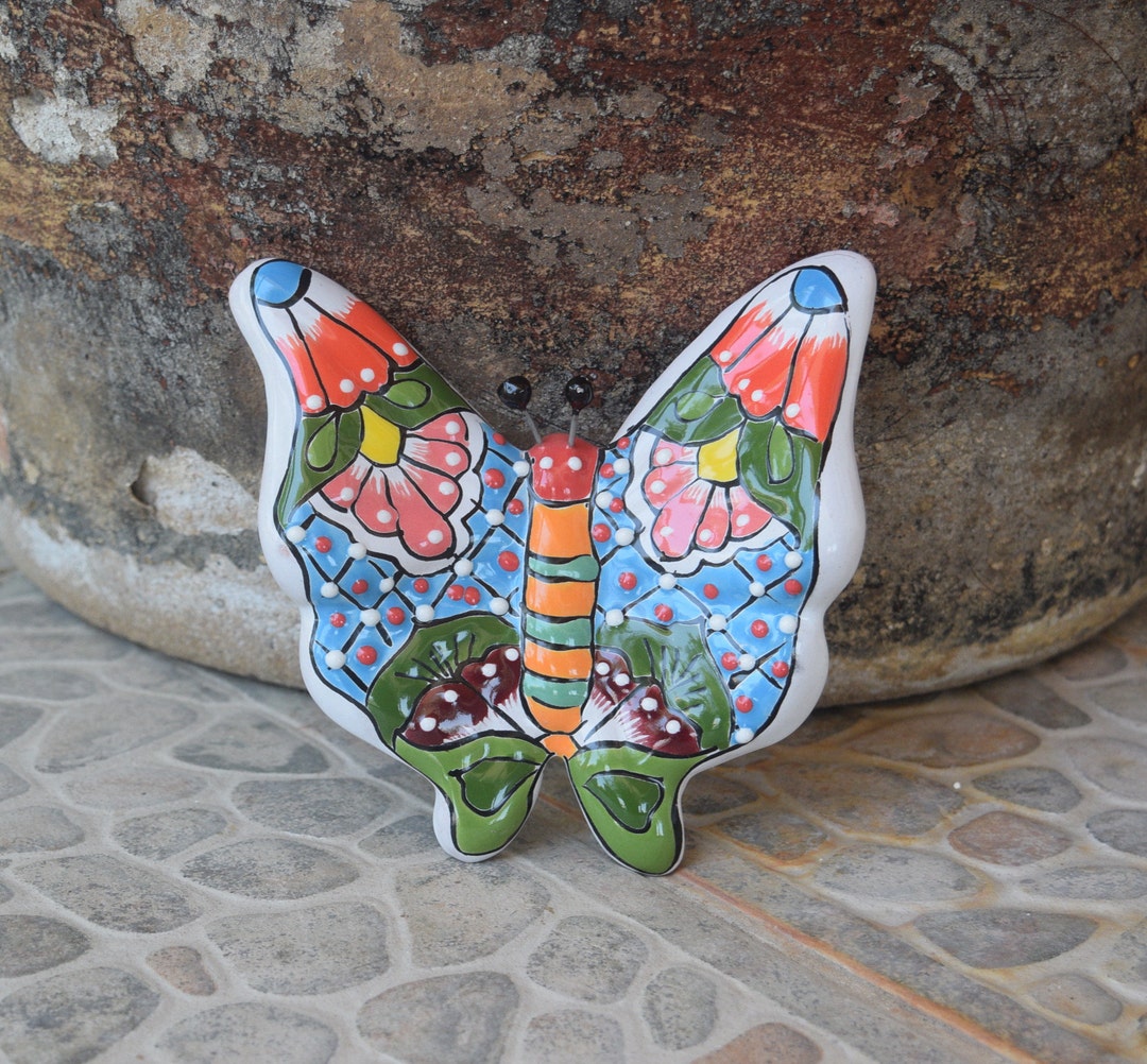 Butterfly Talavera Ceramic Decor | Butterfly Home Kitchen Patio Garden ...