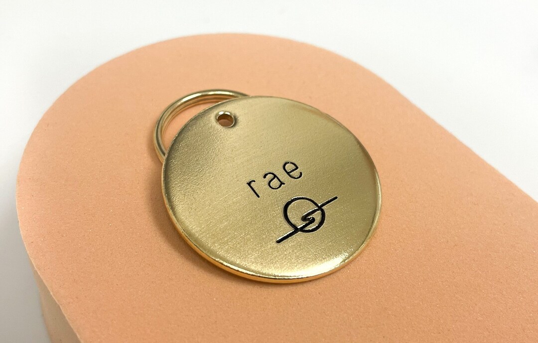 Personalized Dog Tag Line Art Sunset Design Engraved Tag Cat ID Tag Sun ...