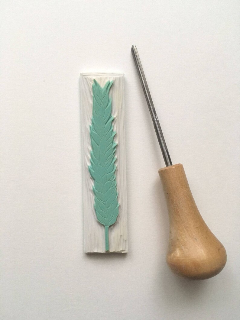 Botanical Plant Hand Carved Rubber Stamps, Cereals Specimens ...