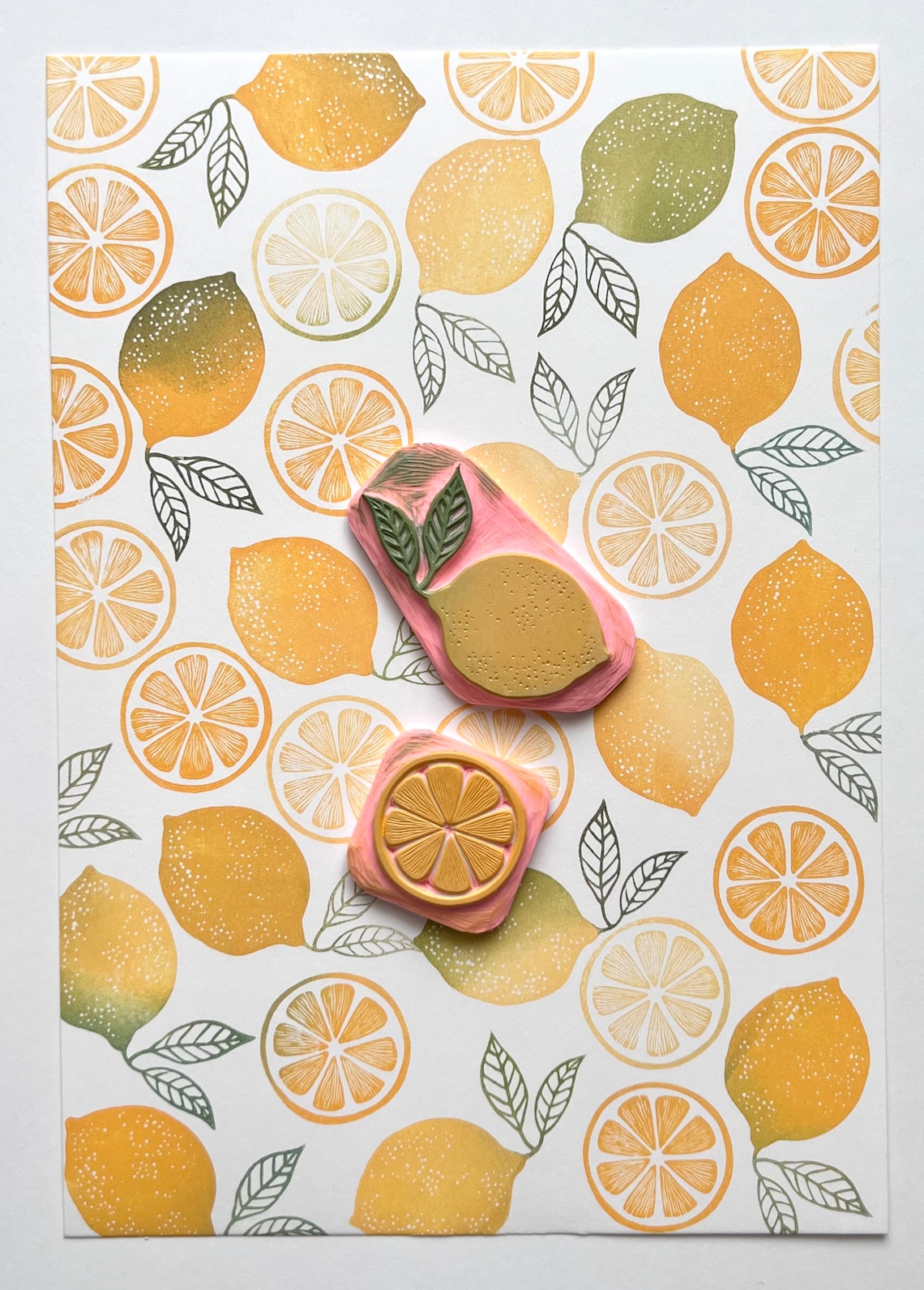 Lemon Rubber Stamp, Kitchen Diy Decor, Citrus Art, Lemon Art Print ...