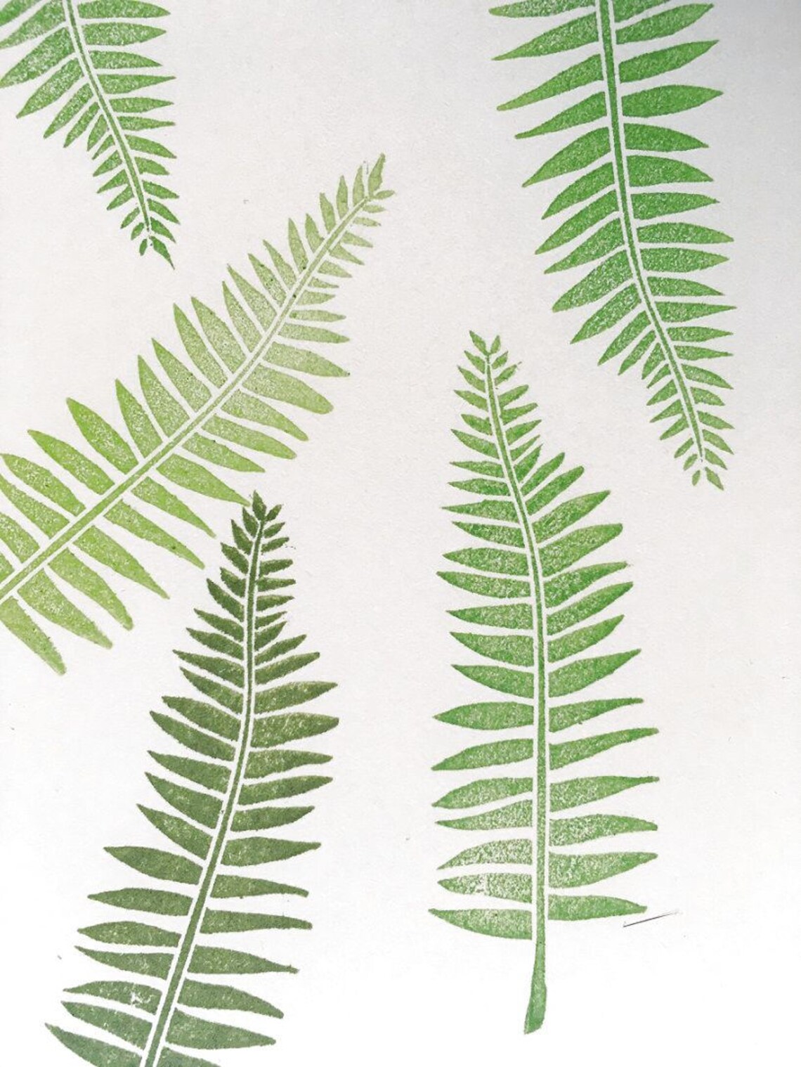 Fern Leaf Hand Carved Rubber Stamp/ Botanical Stamp/ Fern - Etsy